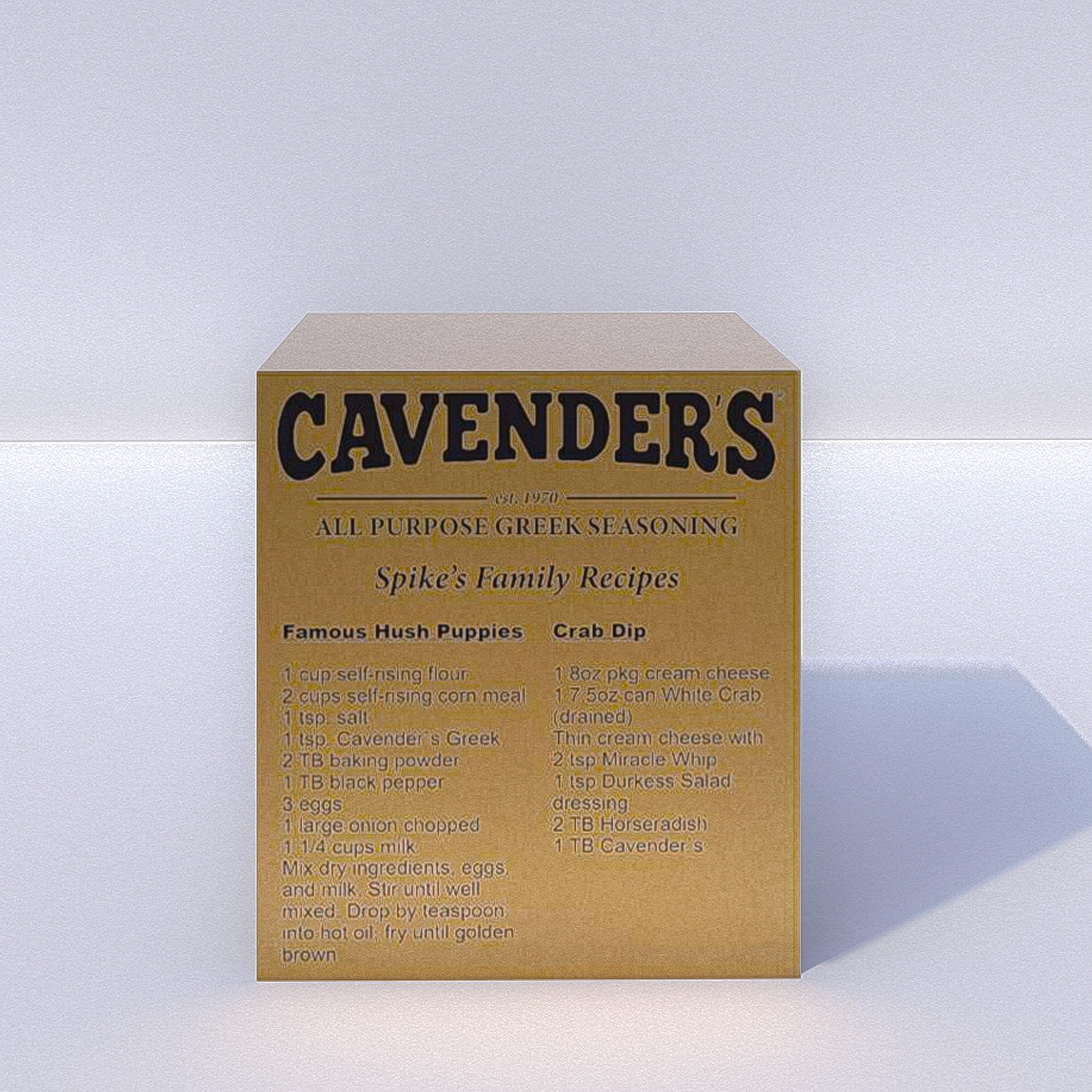 Cavender's All Purpose Greek Seasoning - 8 oz (pack of 4) and exclusive Cavender's Recipe 4 Pack box!!