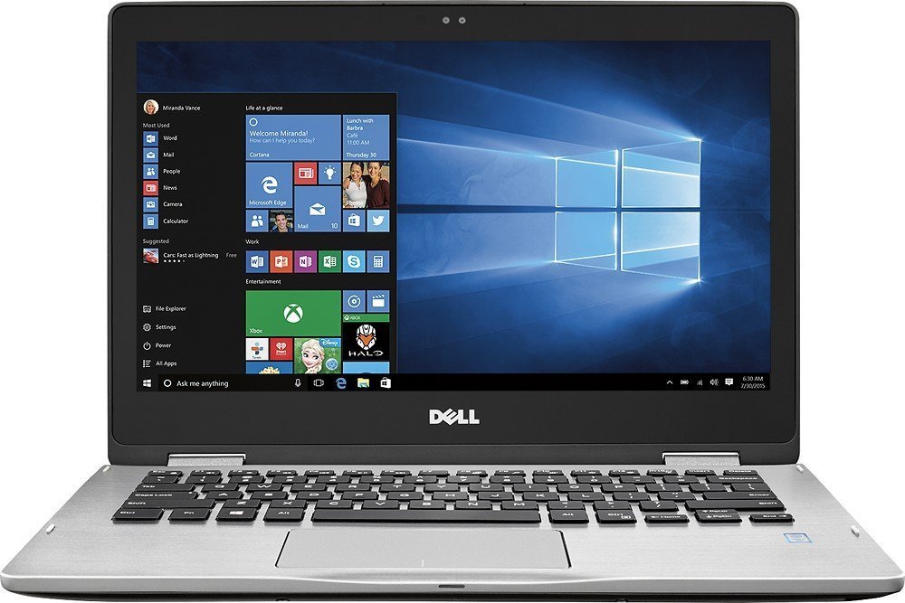 Dell 2017 Inspiron 7000 13.3" 2-in-1 Full HD Touchscreen Convertible Laptop, 7th Intel Core i5-7200u, 8GB DDR4 RAM, 256GB SSD, Backlit Keyboard, Bluetooth, HDMI, 802.11AC, Windows 10-Silver