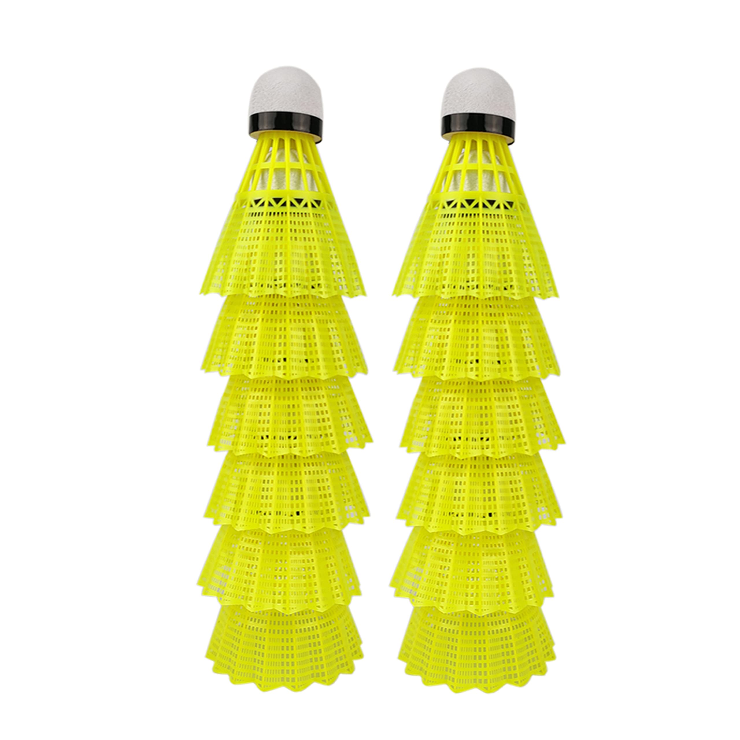 Colletia Shuttlecocks Birdies 12 Pack Nylon Badminton Shuttlecocks,Training High Speed Badminton Balls,with Great Durability Stability Suitable for Indoor Outdoor