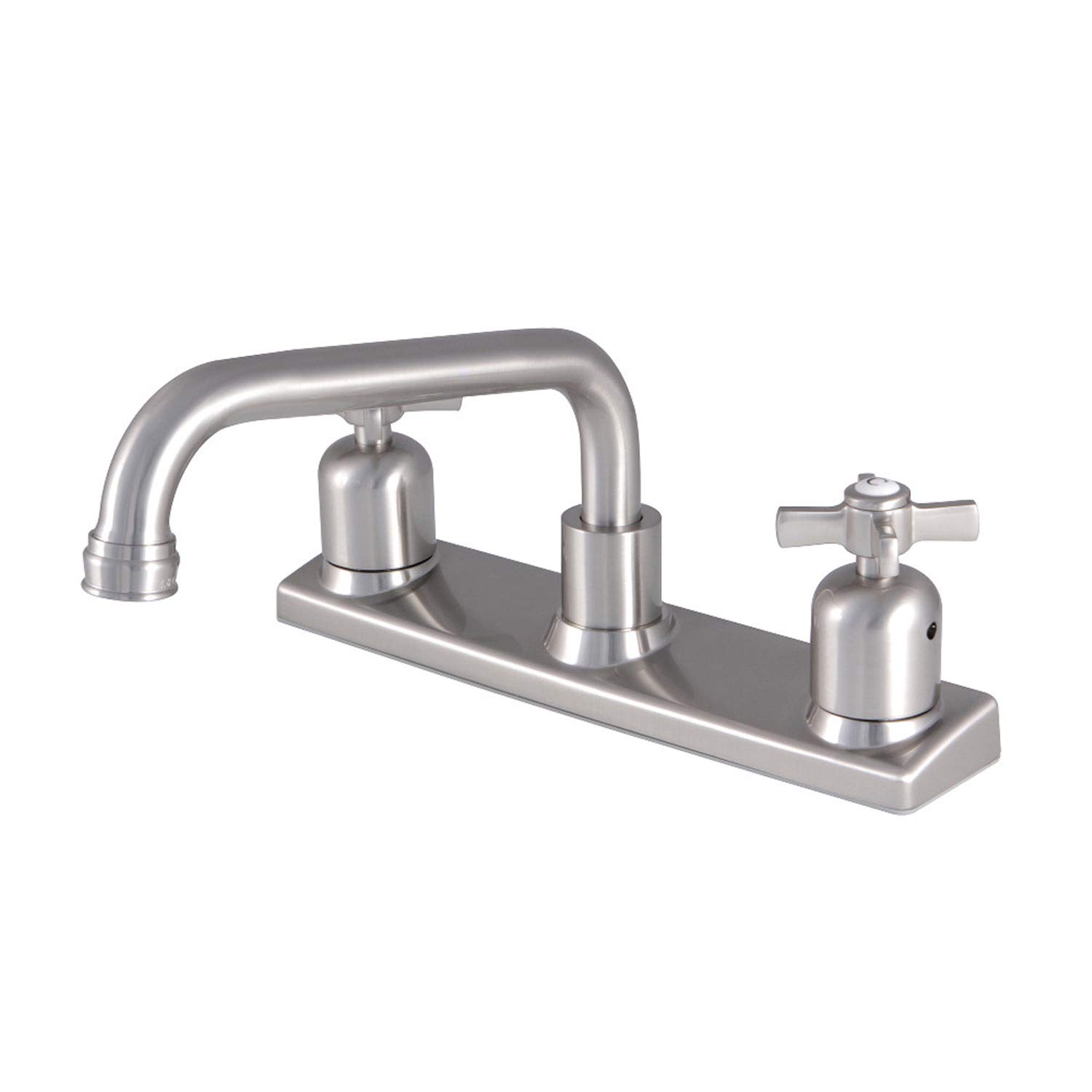 Kingston Brass FB2138ZX Millennium 8" Centerset Kitchen Faucet, Brushed Nickel
