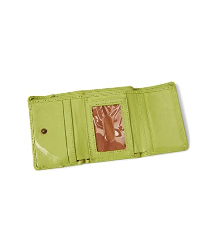 HOBO Jill Mini Wallet for Women - Leather Construction with Snap Closure, Polyester Lining, Classy and Elegant Look Celery One Size One Size