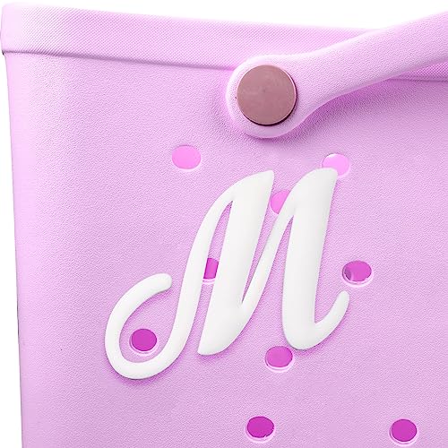 TOYMIS Decorative Lettering for Bogg Bag, Alphabet Letters Decor Letter Charms for Bogg Bag Accessories Alphabet 3D Letters for Personalizing Handbag DIY White (M)