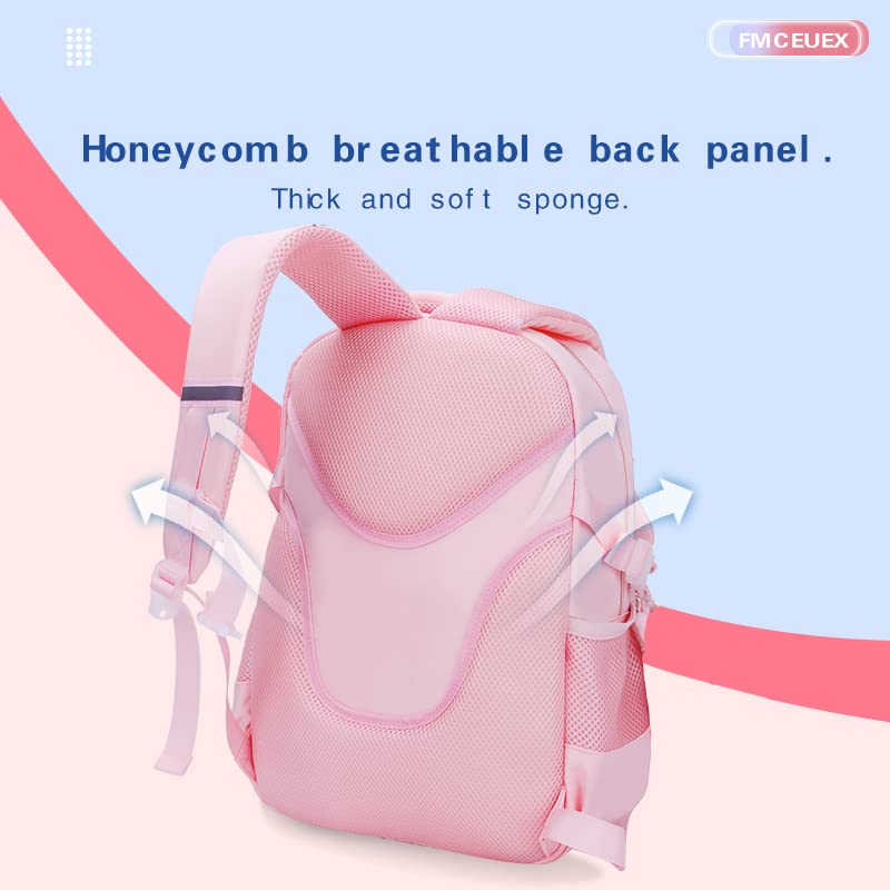 FMCEUEX Kawaii Backpack For Boys Girls,Unicorn Rainbow School Backpacks,With Compartments Applicable to Laptop Bag Travel Bag,Blue Medium 16.5in