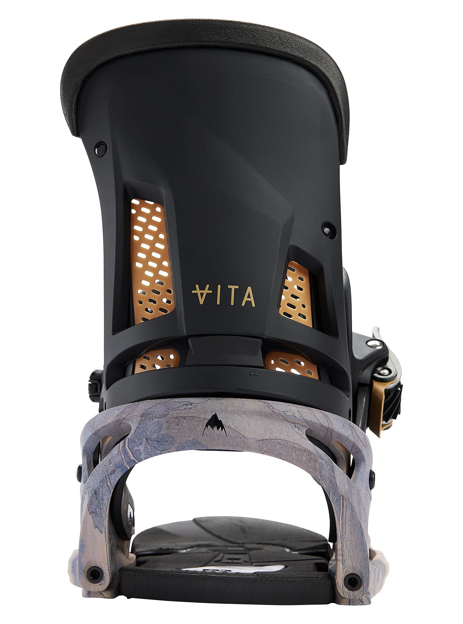 BURTON Malavita EST Mens Snowboard Bindings Dark Grey/Print Sz M (8-11)