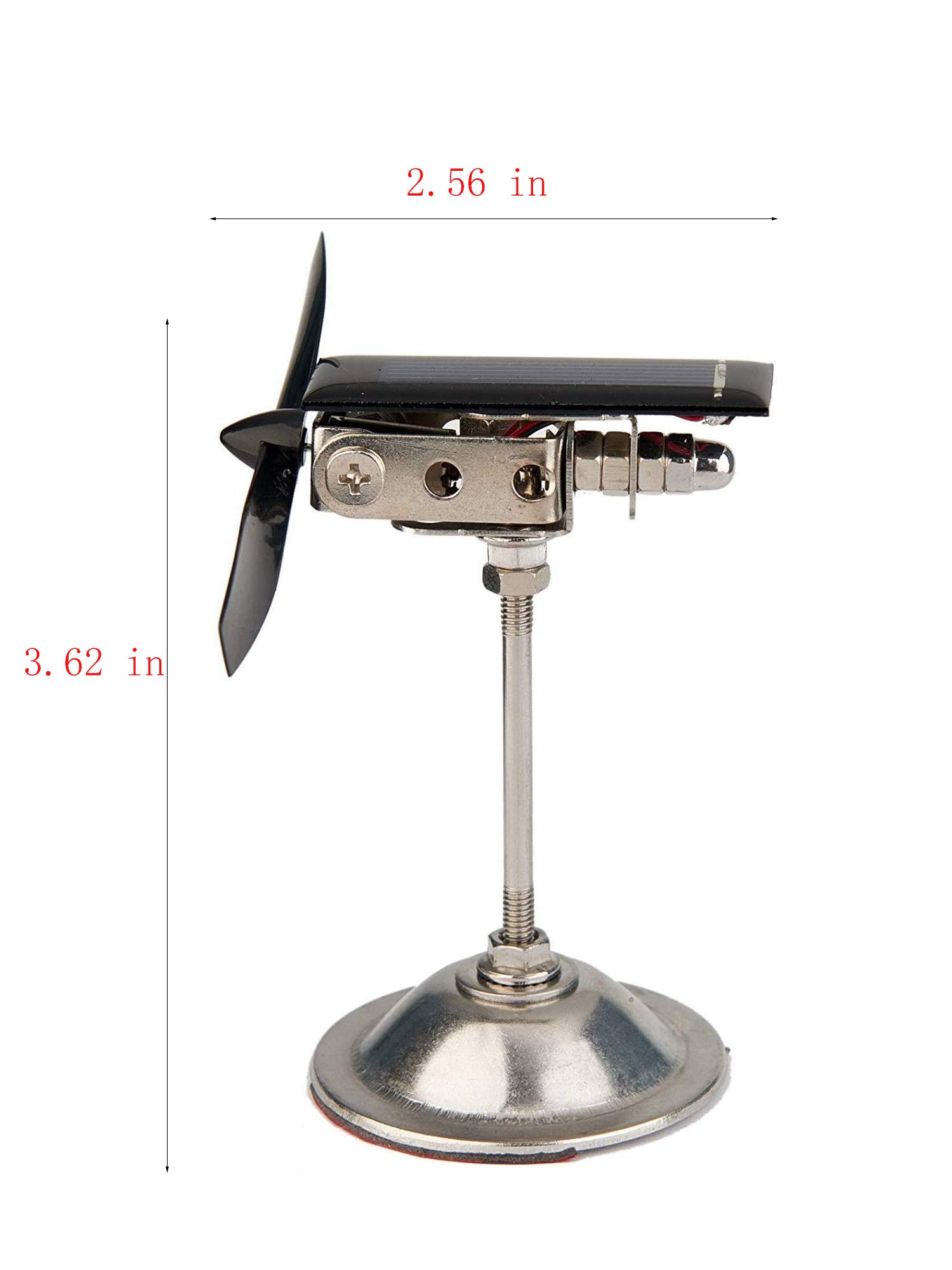 Sunnytech Solar Power Windmill Black Propeller Creative Solar Car Rotating Windmill Ornaments Dynamic Interior Decoration Science Home Office Toy for Desk Physics Toy Solar Car Decoration WJ154