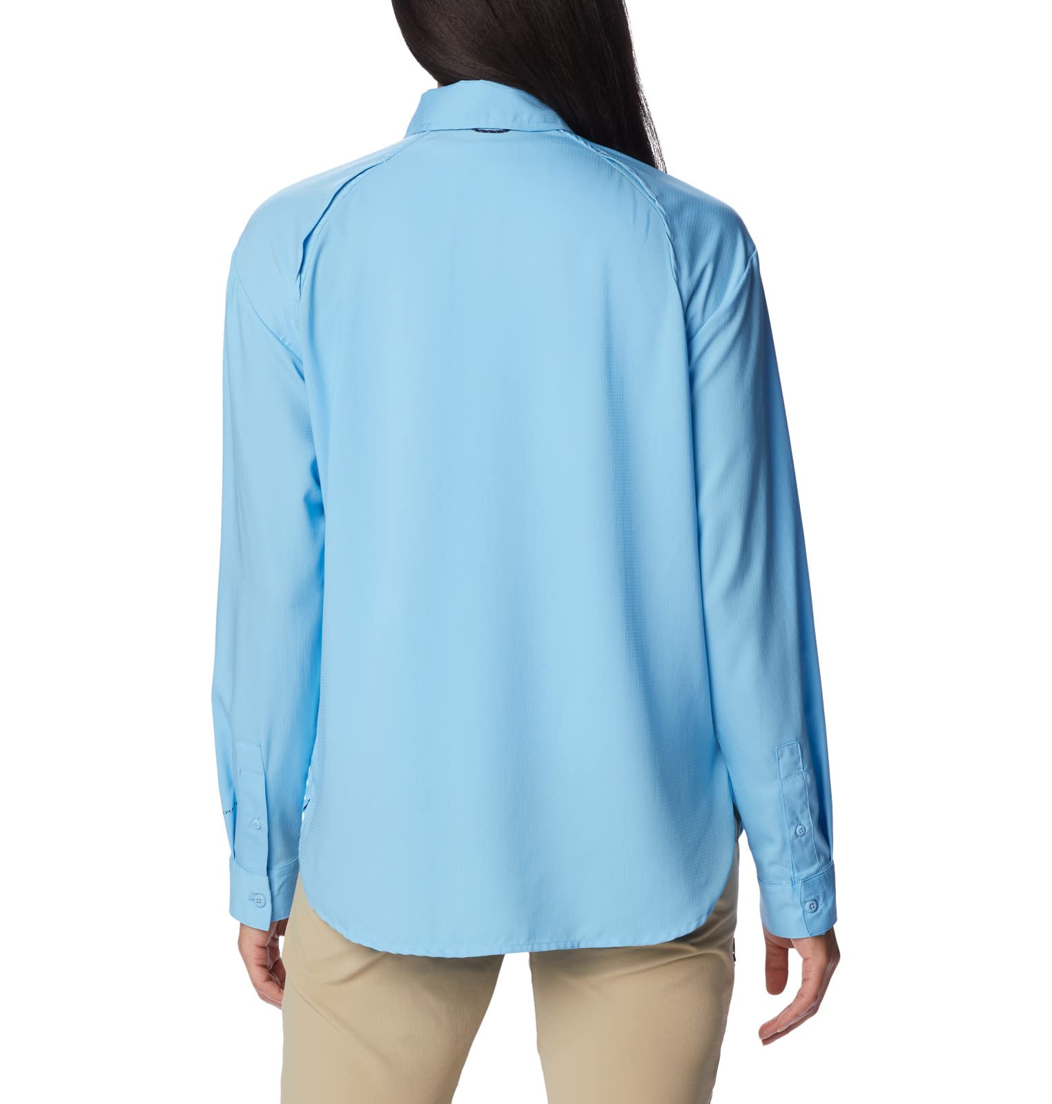 Columbia Women's Silver Ridge Utility Long Sleeve Shirt, Vista Blue, X-Large