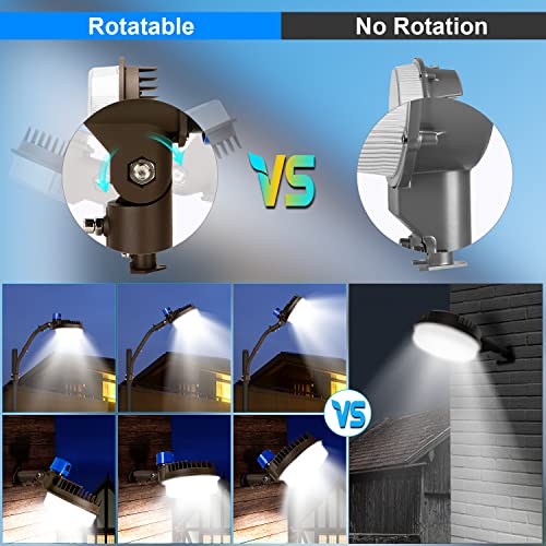 LEDMO 120W LED Barn Light Adjustable Angle with Mountiong Arms 18000LM Dusk to Dawn Outdoor Lighting Security Flood Lights 5000K Brightset IP65 Waterproof Yard Outdoor Lights