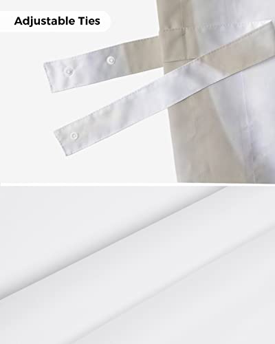 Tie Up Valance for Kitchen Windows, White Gold Silk Art Tie-up Curtain Shade Valances 60x18In 1 Panel Rod Pocket Short Curtains Window Treatment for Living Room Home Decor Abstract Fabric Texture