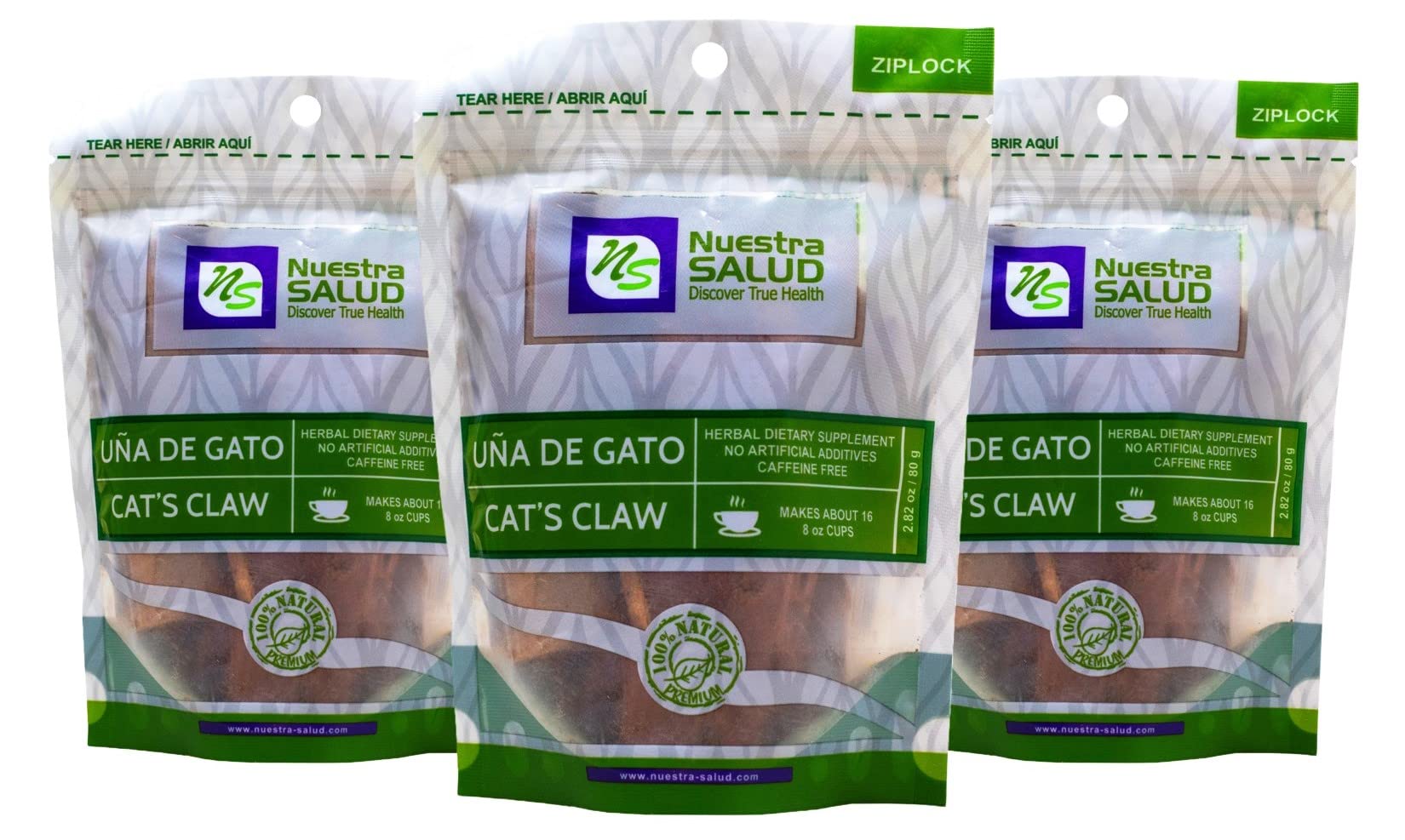 Cat's Claw Bark Herbal Tea Uña de Gato Value Pack (240g) 100% Natural