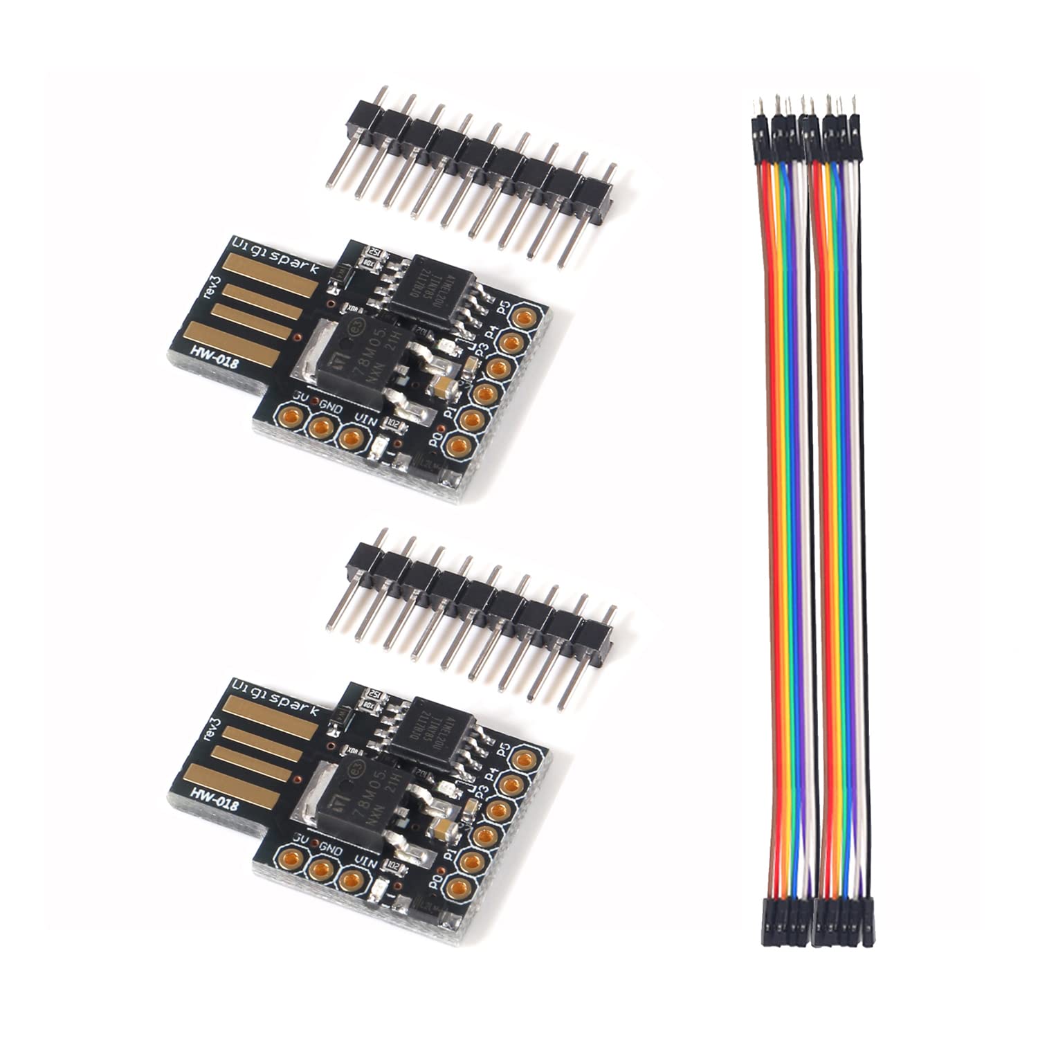 DIANN 2pcs Digispark Kickstarter Attiny85 General Micro USB Development Board with Cable