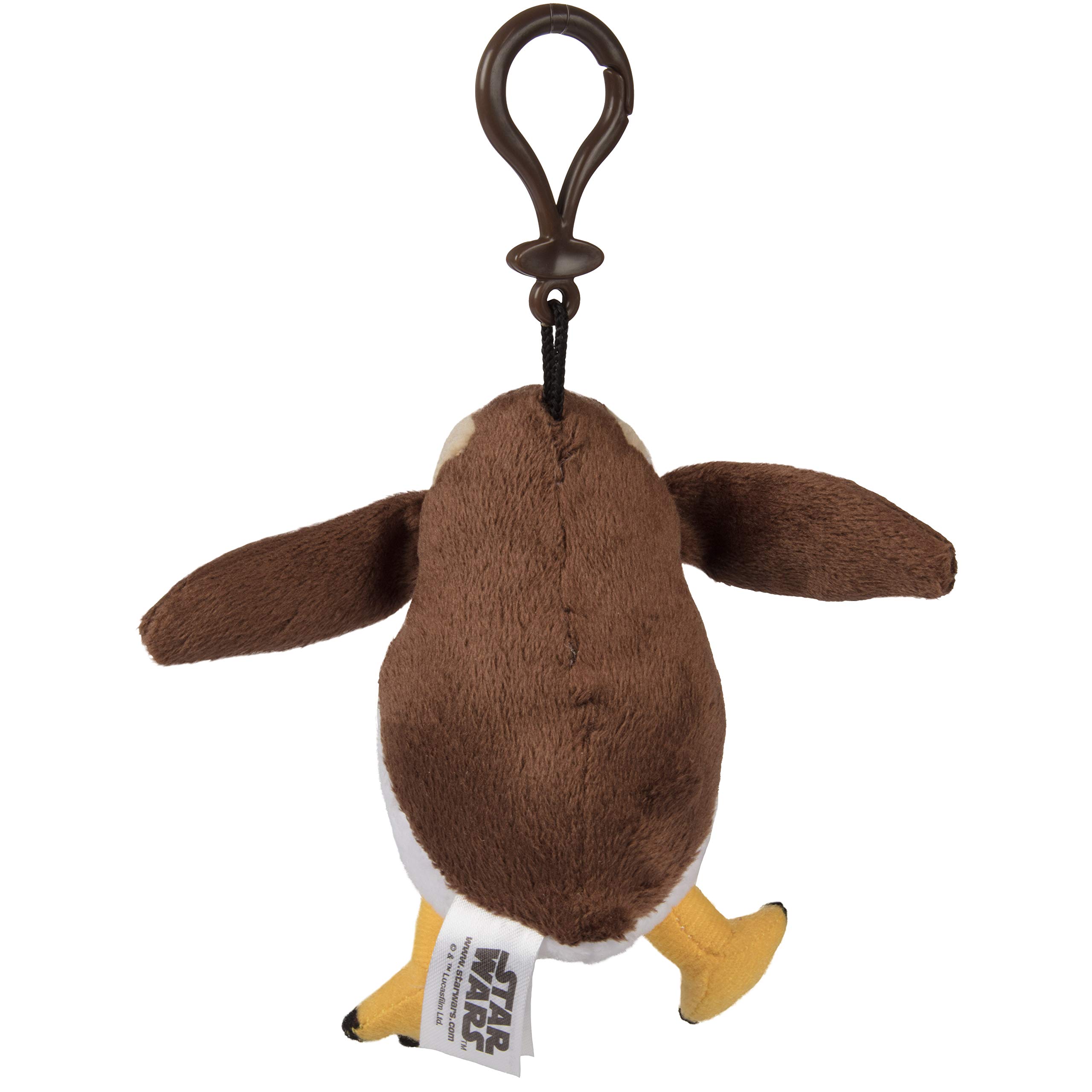 Seven20 Star Wars Porg Plush Clip On Figure Keychain Toy - Officially Licensed - Key Chain Gift for Kids, Teens & Adults - 4.5"