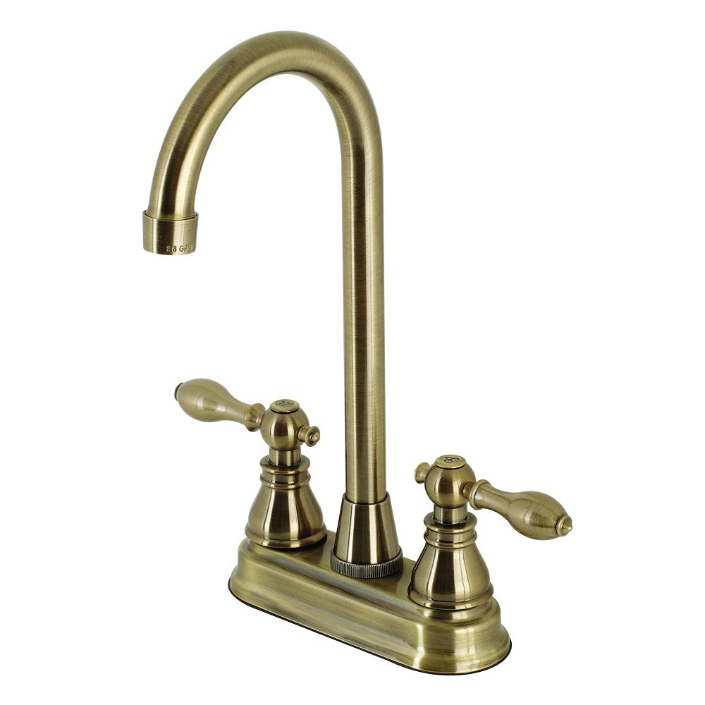 Kingston Brass KB493ACL American Classic Bar Faucet, Antique Brass