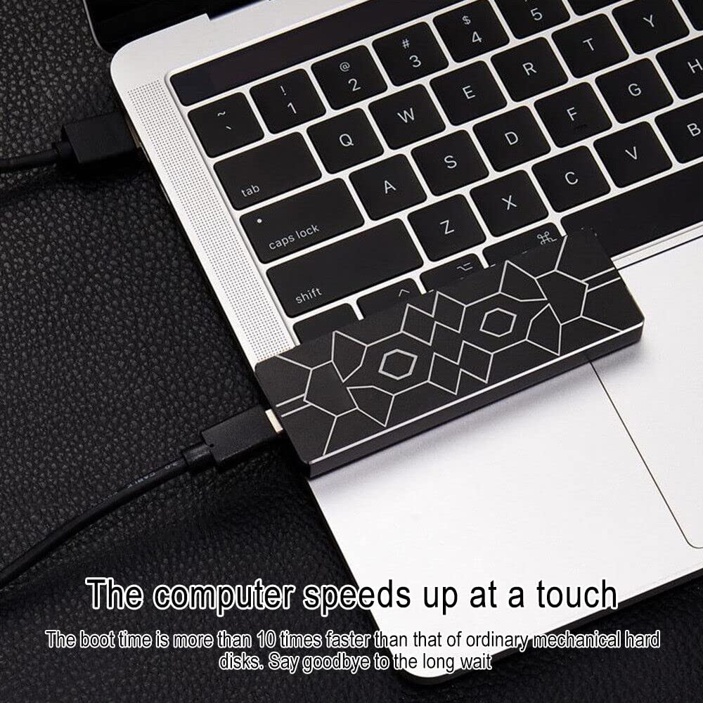 External Hard Drive 2TB, External Solid State Portable SSD Drive Mobile SSD External Drive USB 3.1/USB-C High Speed for Desktop & Laptop,Windows PC,Mac,Linux-Black