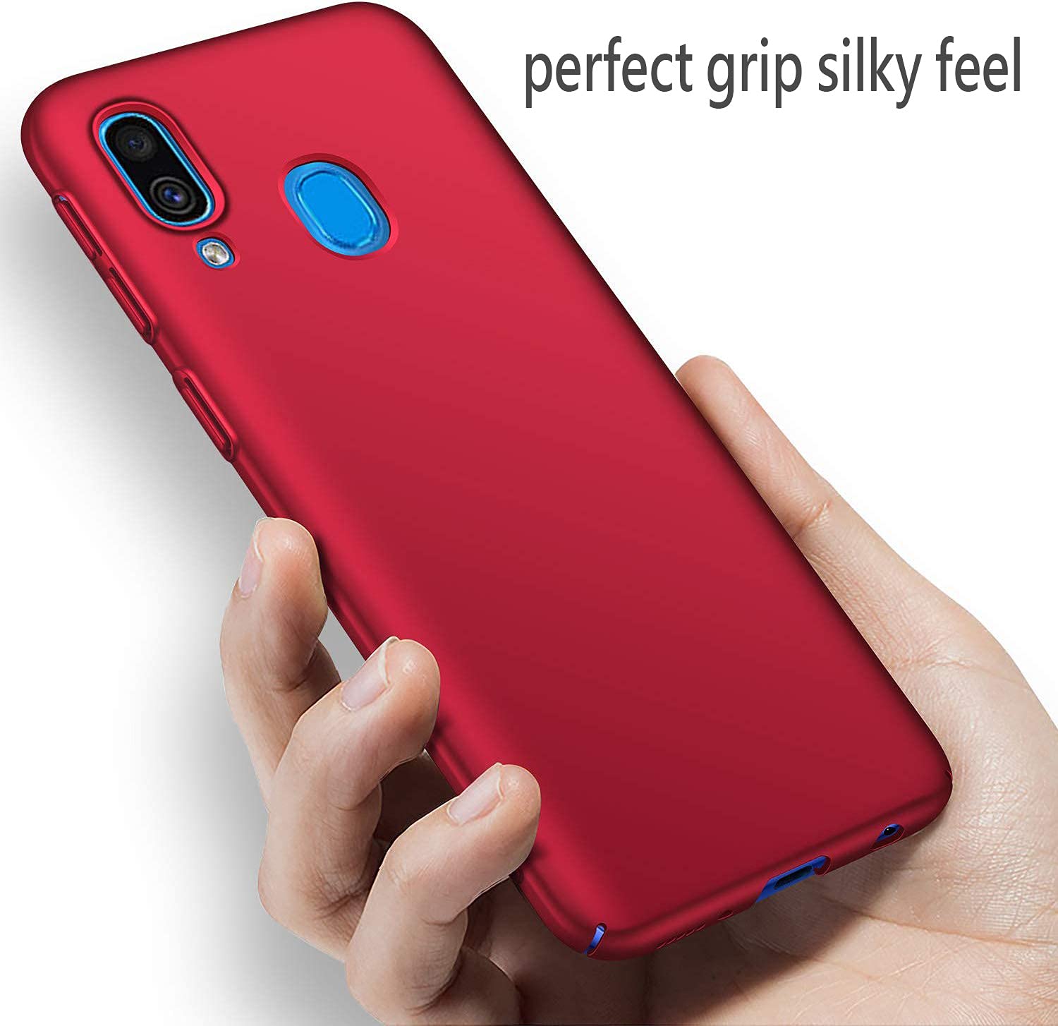 Case for Samsung A40 Slim Protective Samsung Galaxy A40 Phone Case [Protect from Shock/Scratch/Slip/Marks] [Ultra Thin] [Matte Finish] Durable PC Hard Cover for Samsung Galaxy A40 (Red)