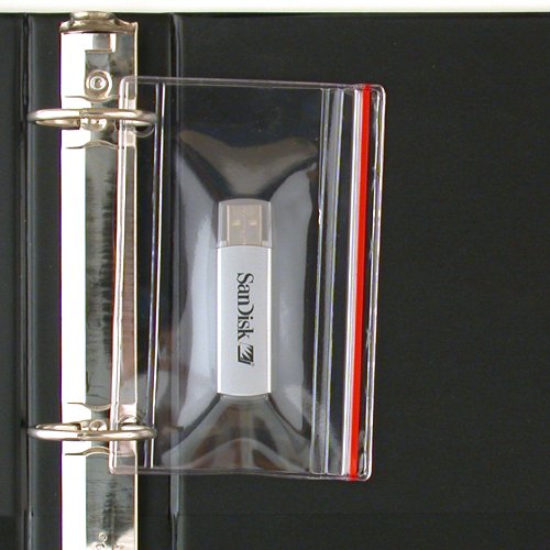 StoreSMART - Flash Drive Zipper Case for 3-Ring Binders - 25-Pack - Vinyl Plastic - R1831-FLASH25 - Made in USA