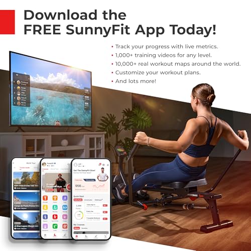 Sunny Health & Fitness Adjustable Waist Trainer Ab Roller with Elbow Support, Foldable Core Glider with Smooth Glide Wheels for Home Fitness, Crunches, and Glute Strengthening - SF-A022005