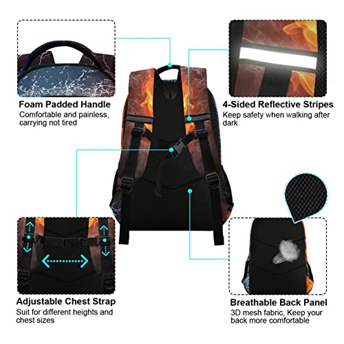 Football Boys Backpack Soccer Ball Elementary School Bookbag Kids Travel Rucksack Laptop Bag