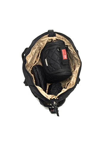 Storksak Bobby Quilted Shoulder Bag Diaper Bag, Black