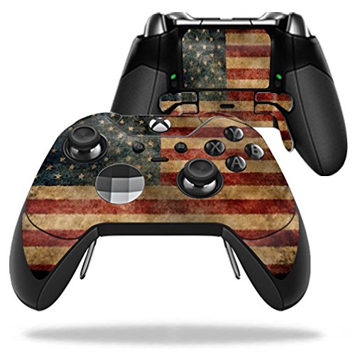 MightySkins Skin Compatible with Microsoft Xbox One Elite Controller - Vintage Flag | Protective, Durable, and Unique Vinyl wrap Cover | Easy to Apply, Remove, and Change Styles | Made in The USA