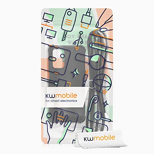 kwmobile Crossbody Case Compatible with OnePlus Nord N200 5G Case - TPU Silicone Cover with Strap - Black