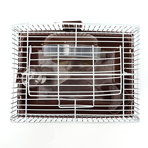 HEEPDD Hamster House Toy, Hamster Cage Breathable Portable Small Animal House with Water Bottle Bowl Running Wheel for Guinea Pigs Rabbits