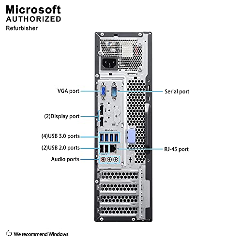 lenovo ThinkCentre M93p Business Class Desktop, Quad Core i7 4770 3.4Ghz, 16GB DDR3 RAM, 512GB SSD Hard Drive, DVD-RW, Windows 10 Pro (Renewed)
