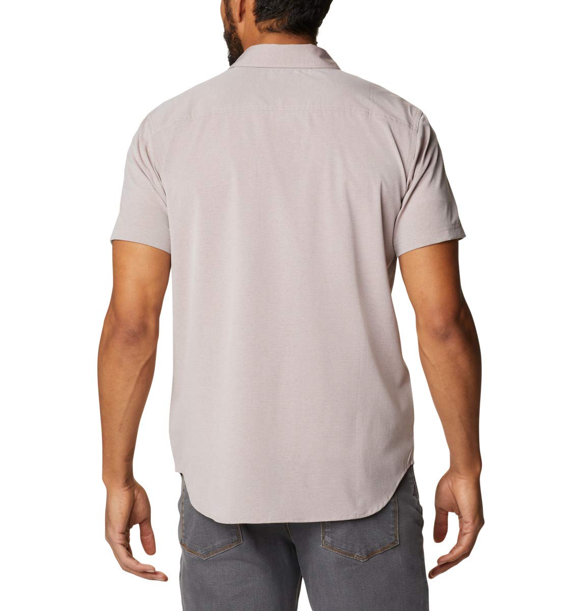 Columbia Men's Viewmont Stretch Short Sleeve, Mocha Heather, Large