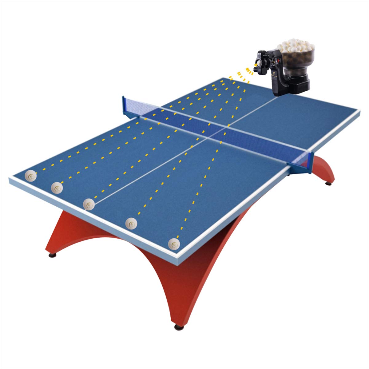 Table Tennis Robot Ping Pong Ball Machine S101 Automatic Table Tennis Machine for Training with 40mm+ Table Tennis Balls by Suz