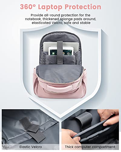LOVEVOOK Laptop Backpack for Women, Slim Business Laptops Bag with Separate Computer Compartment Stylish Daypack for College Work Travel, Fits 15.6" Laptop