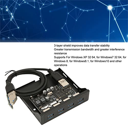 Front Panel PC PCIE to PC USB 3.0 Wide Application Stable Transmission 3.5 Inch Front Panel USB Hub
