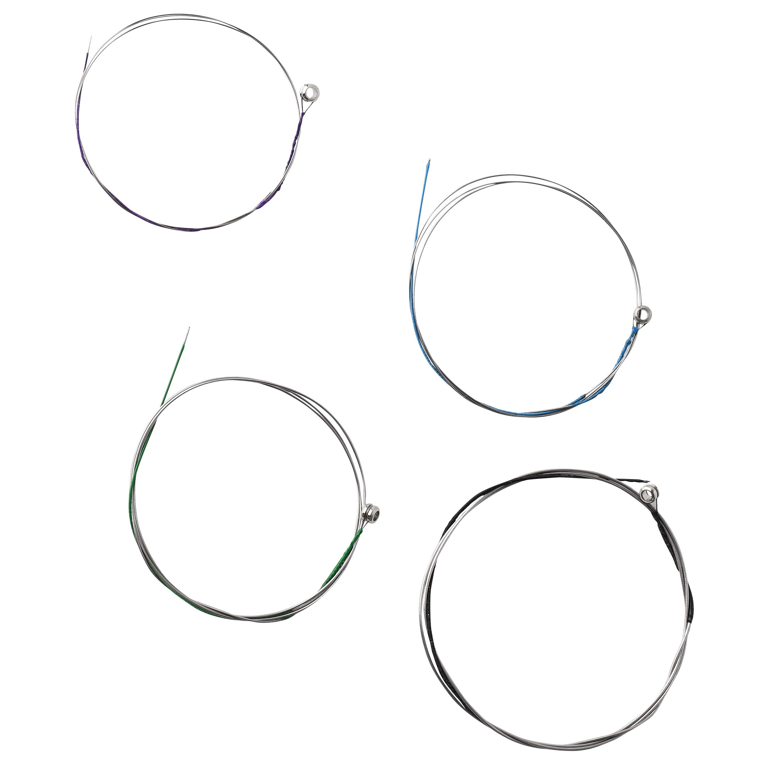 Cecilio 4 Packs of Stainless Steel Violin Strings 4/4 Full Set with E, A, D, G Strings for Electric and Acoustic Violins - Reliable and Affordable Replacement for your Fiddle
