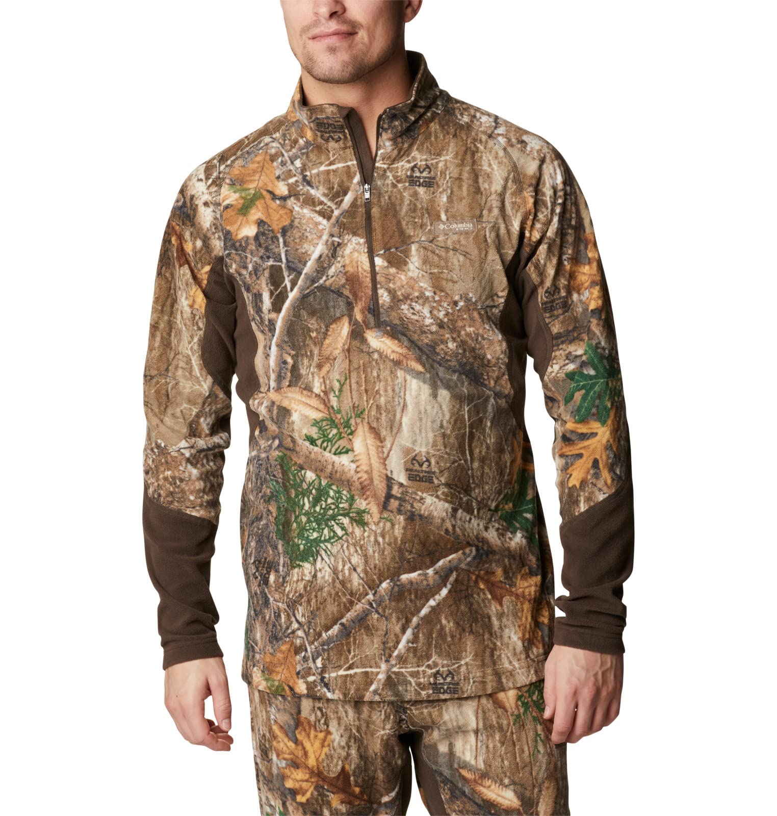 Columbia Men's Trophy Rack Omni Heat Helix Fleece 1/4 Zip, Realtree Edge, XX-Large