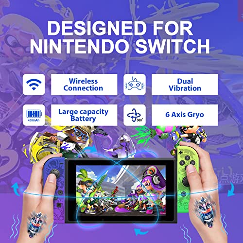 Joycon Controller for Switch,Wireless Game Switch Controller Support Motion Control/Dual Vibration（PB）