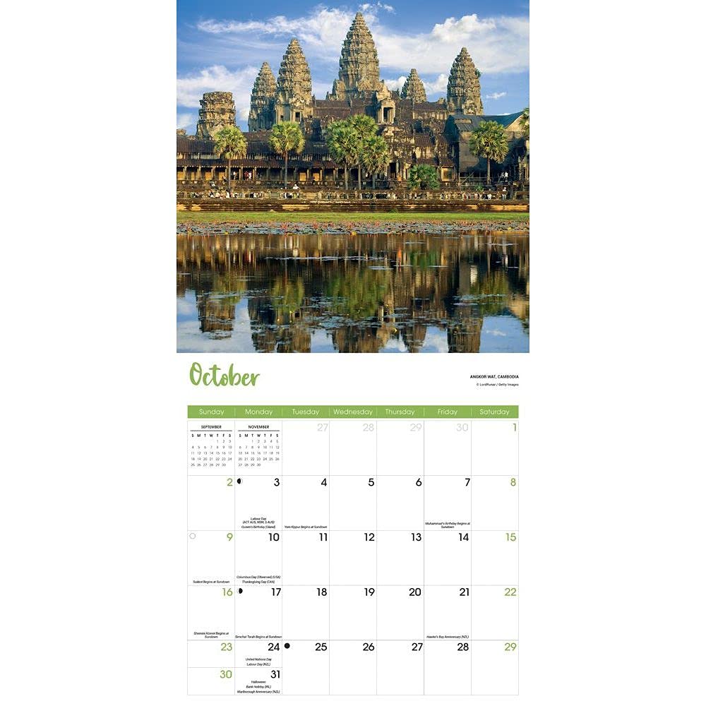 Carousel Calendars, World Wonders 2022 Wall Calendar