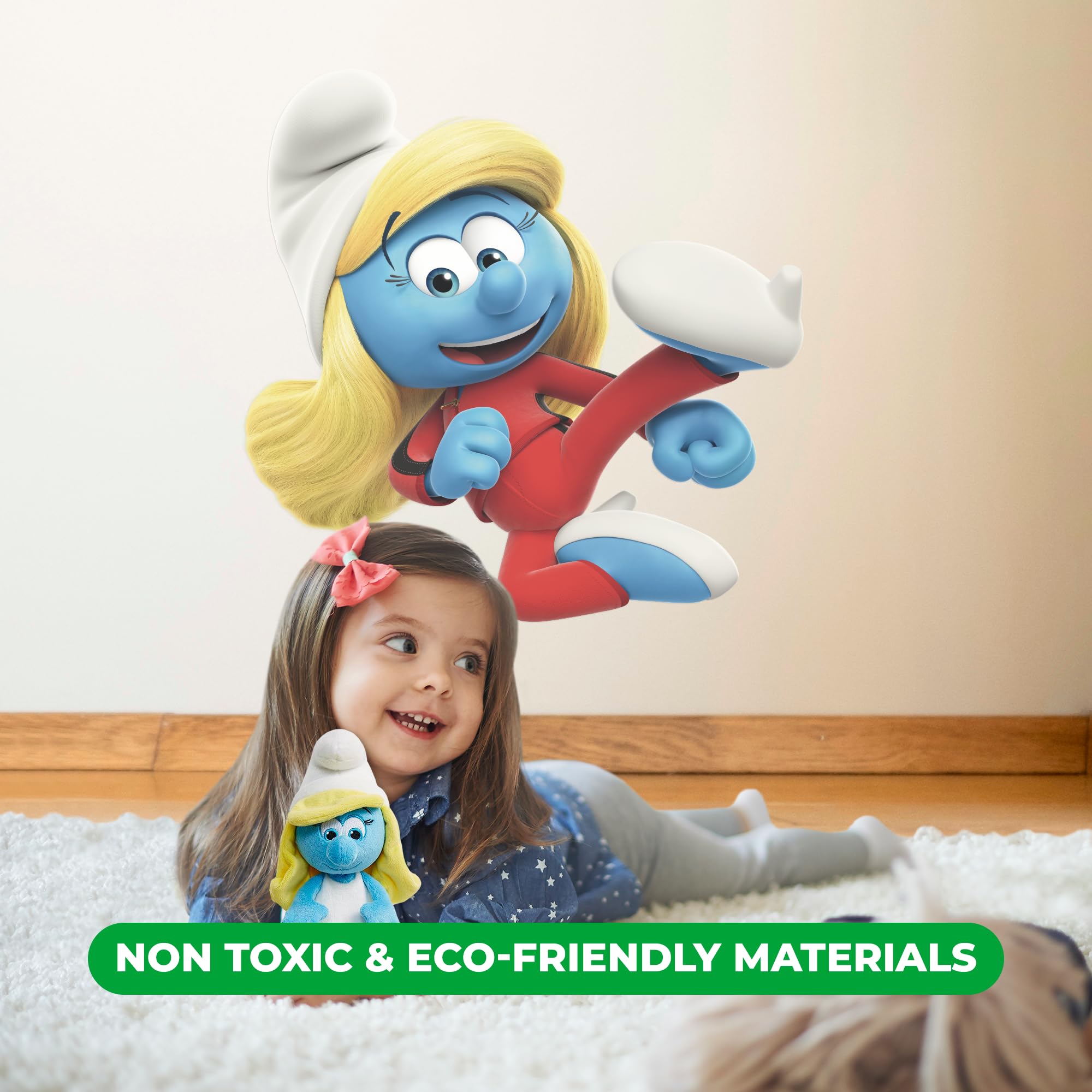 EGD The Smurfs Peel and Stick Wall Decal - EGD X The Smurfs Series - Prime Collection - Nursery Wall Decal for Baby Room Decorations - Mural Wall Decal Sticker (EGDTS031) (Wide 10"x 10" Height)