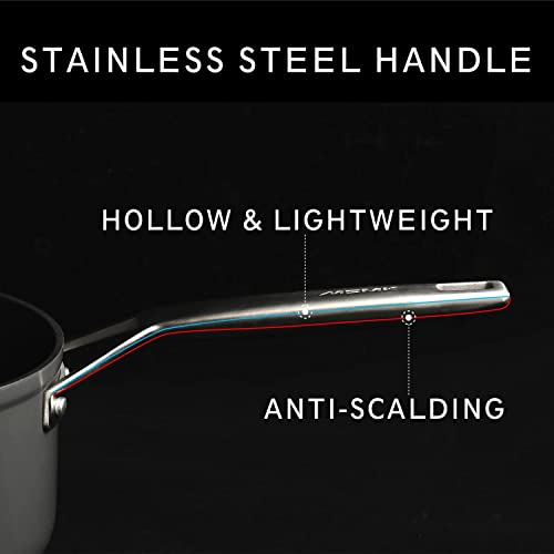 MSMK 11 Piece Induction Pots and Pans Cookware Set, Each Ridge Nonstick, Oven Safe to 700 ℉, PFOA Free Non-Toxic