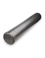 Displays2go Black High Density Foam Roller with Smooth Texture for Even Pressure Massage Therapy, 12" Length (MEDBK12RO)