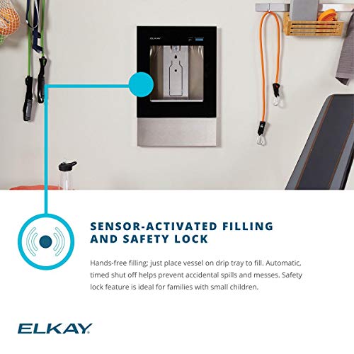Elkay LBWD00BKC ezH2O Liv Built-in Filtered Water Dispenser, Non-refrigerated, Midnight