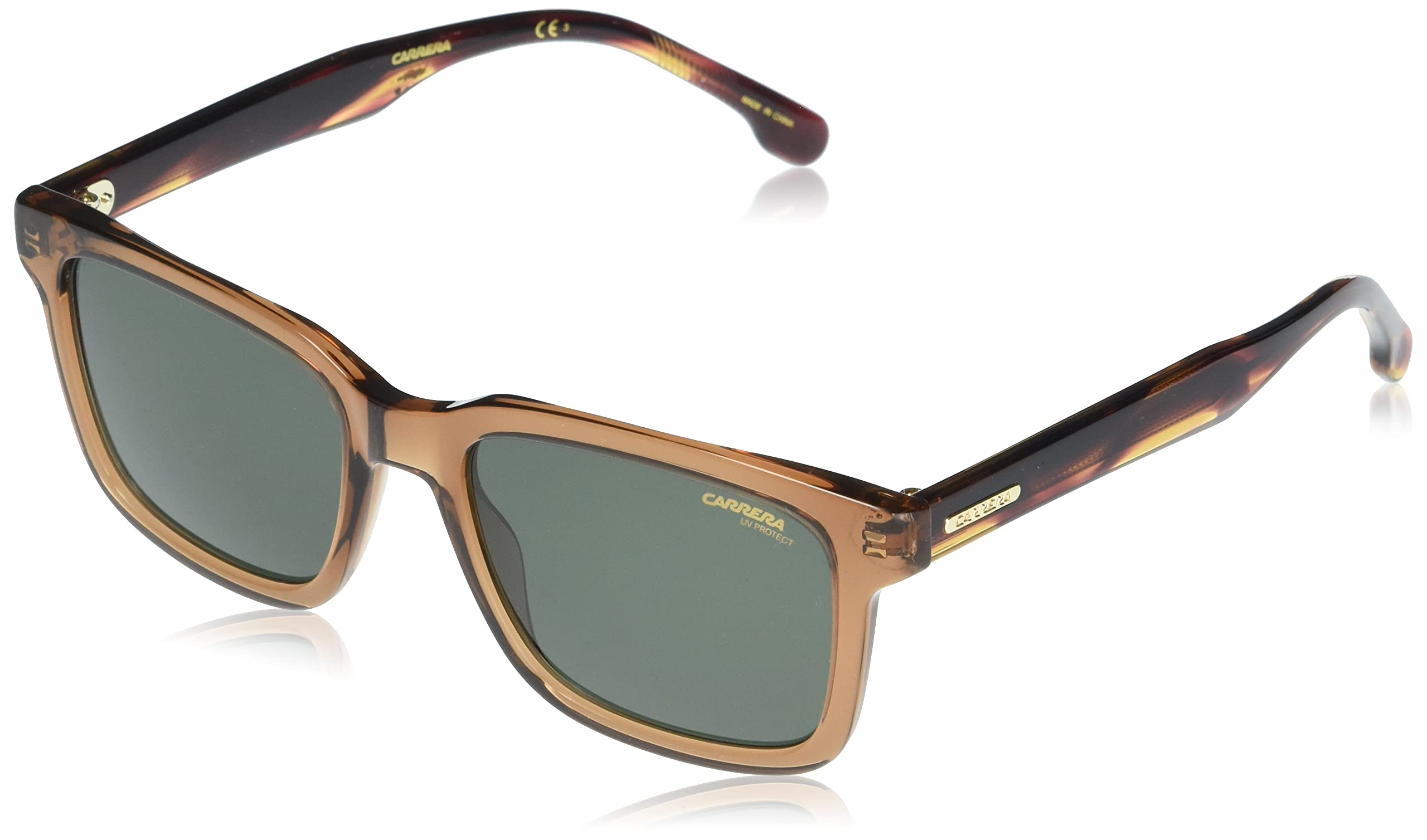 Carrera Men's 251/S Rectangular Sunglasses, Brown/Green, 53mm, 18mm
