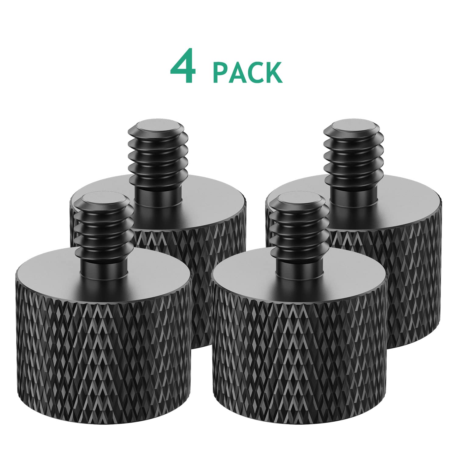 Rigych 5/8 to 1/4 Adapter 4 Pcs Mic Screw Adapter 1/4 Male to 5/8 Female Mic Stand Adapter for Mic Mount Camera Monitor Tripod