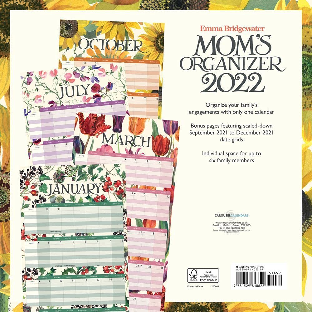 Carousel Calendars, Mom's Emma Bridgewater 2022 Wall Calendar