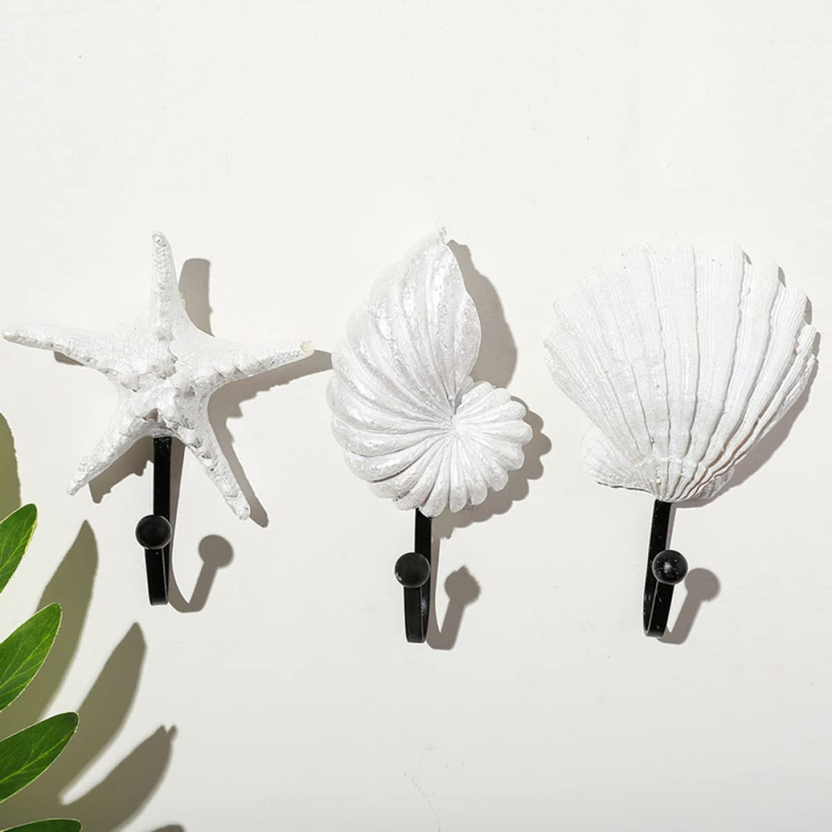 COHEALI Retro Decor Decor Coats Conch or Themed Hat Hanging Kitchen Clothes Hooks Hangers Decorations Beach Towel Star Bathroom Wall for Bedroom Towels Decorative Sea Coat Retro 3pcs