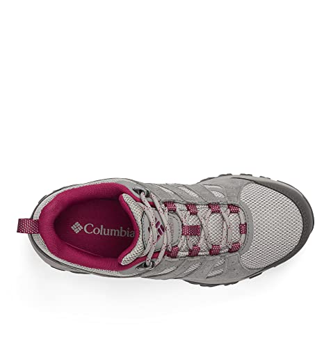 Columbia Women's Redmond III Waterproof Hiking Shoe, Titanium Titanium/Red Onion, 8 Wide