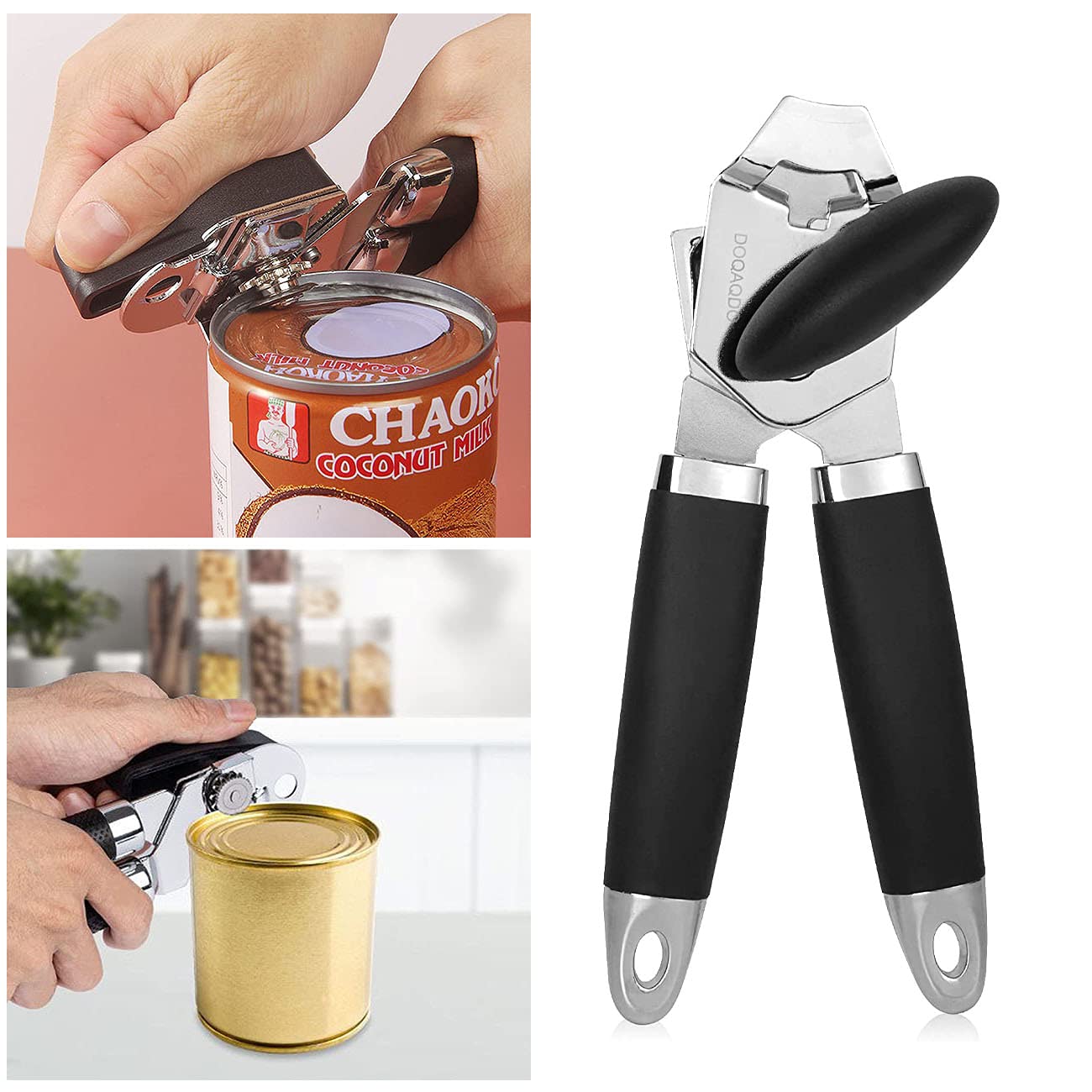 Can Opener, Manual Duty Can Opener, Safety Can Opener, Can Opener Manual, Suitable for Elderly People with Aalloy Inflammation Save Time and Energy
