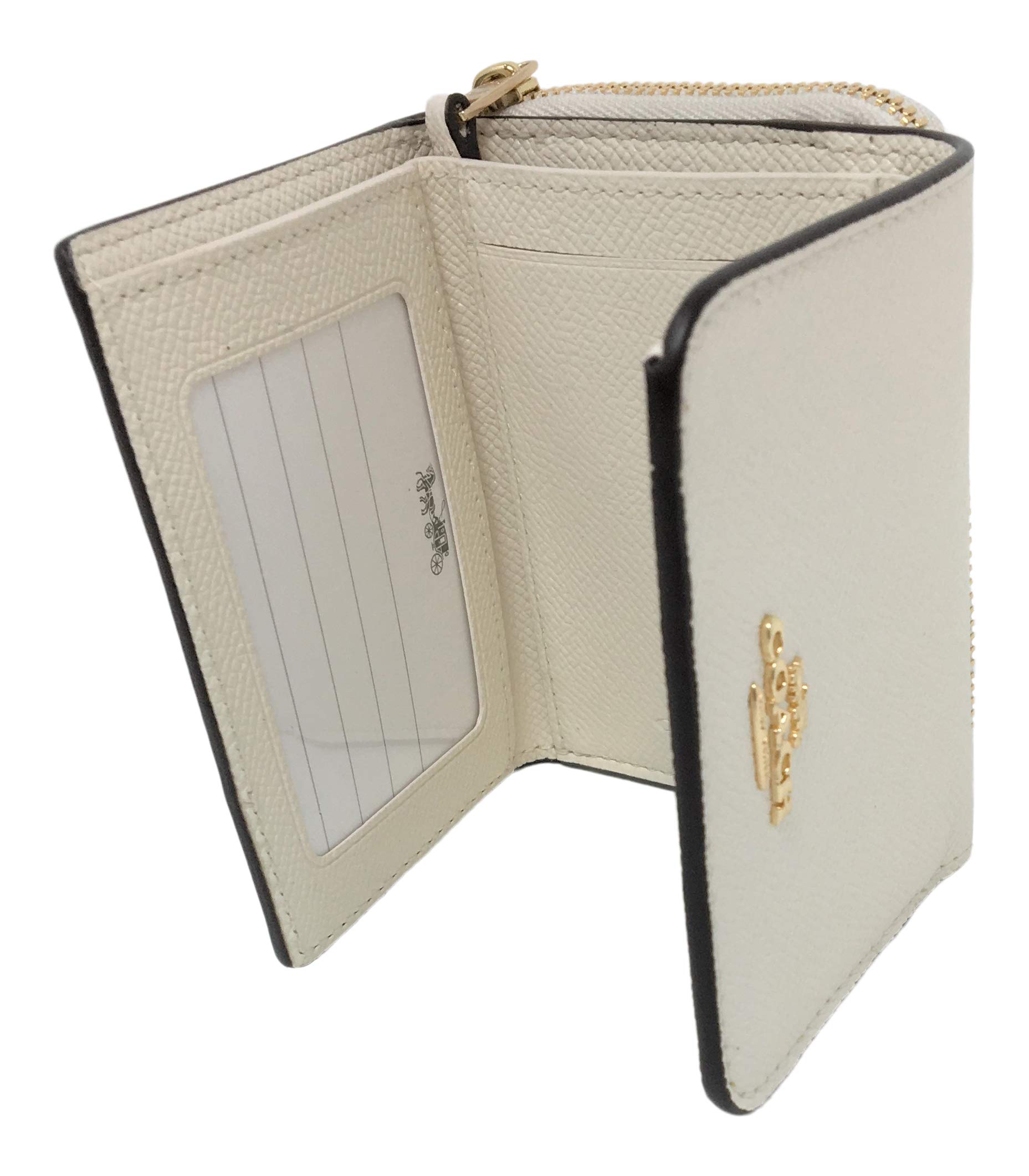 Coach Crossgrain Leather Tri-Fold Wallet Chalk F37968