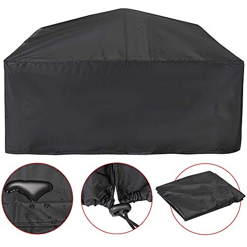 EZCHEER 34" Outdoor Fire Pit 3 in 1 Metal Square Firepit Wood Burning Bonfire Stove for Backyard Patio Garden with Grill, Spark Screen, Log Poker, Cover