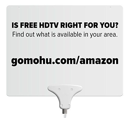 Mohu Leaf 30 Indoor TV Antenna, 40 Mile-Range, UHF/VHF Multi-directional, Original Paper-Thin, 10 ft. Detachable Coaxial Cable, Reversible, Paintable, 4K-Ready HDTV, MH-110583
