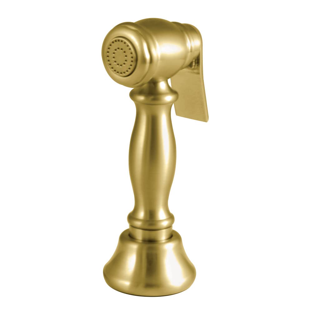 Kingston Brass CCRP1K7SPR Vintage Kitchen Faucet Side Sprayer, Brushed Brass
