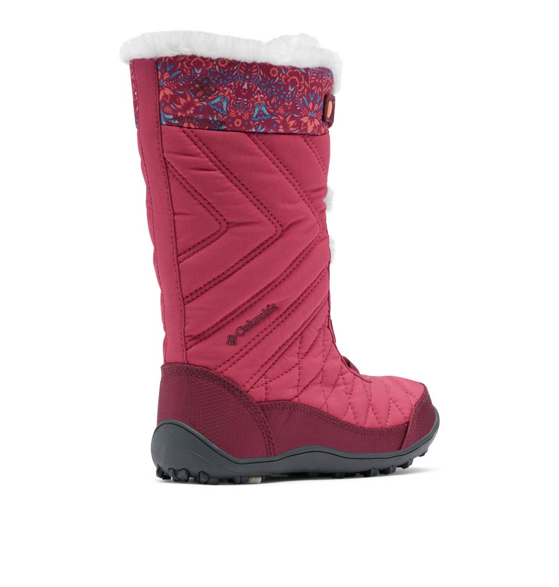 Columbia Minx™ Mid III Print Omni-Heat™ (Little Kid/Big Kid) Dark Fuchsia/Lychee 7 Big Kid M