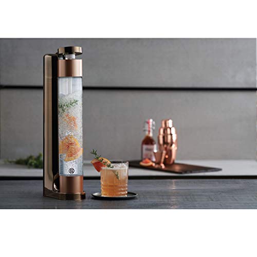 Twenty39 qarbo sparkling water maker Party Bundle with 4 bottles, and 3 aircharge caps (Bronze)